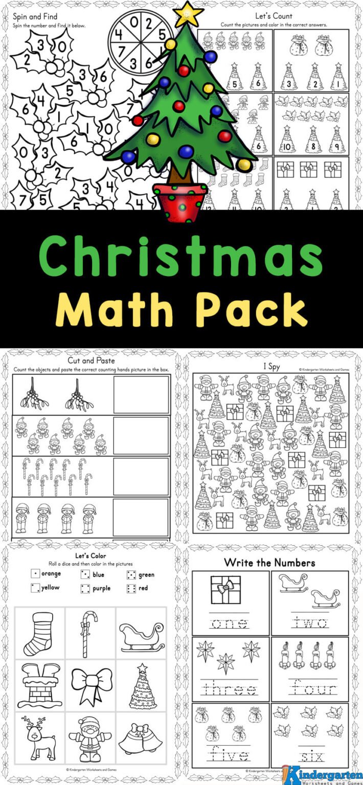 Christmas Color by Addition and Subtraction Worksheets