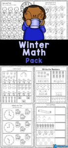 FREE Winter Math Worksheets for Kindergarten