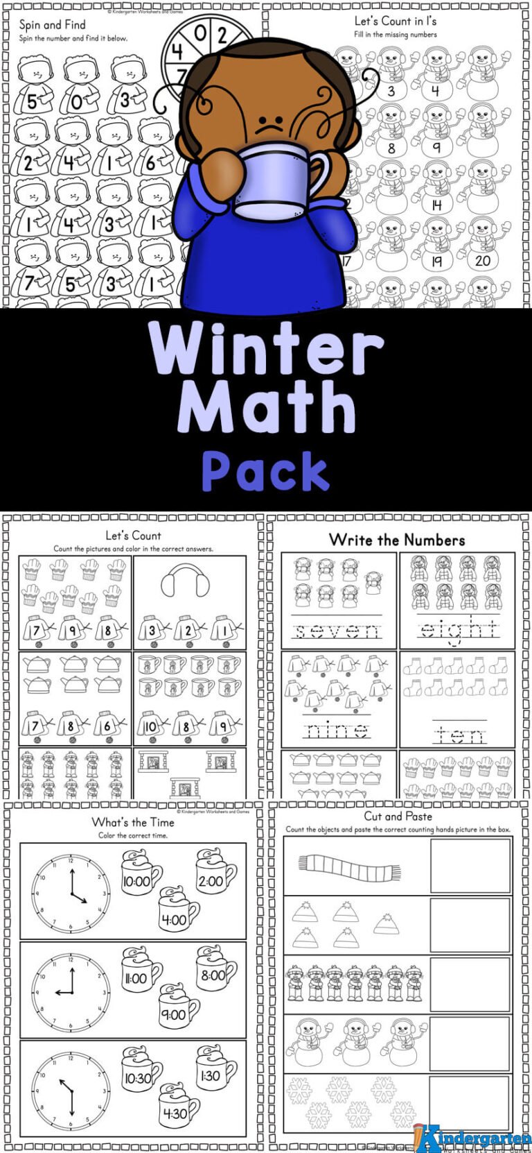 Kindergarten Single Digit Addition Worksheets (Addition to 10)
