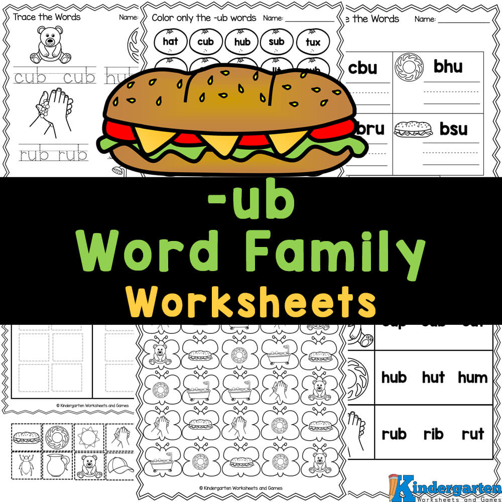 Word Families Archives – Kindergarten Worksheets and Games
