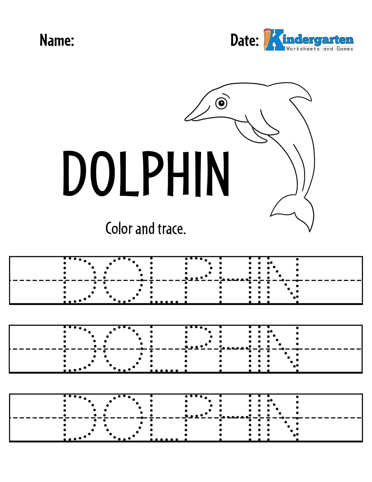 🐘 FREE Printable Animal Tracing Worksheets Activity for Kindergarten