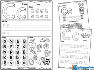 FREE Printable Letter C Worksheets for Kindergarten