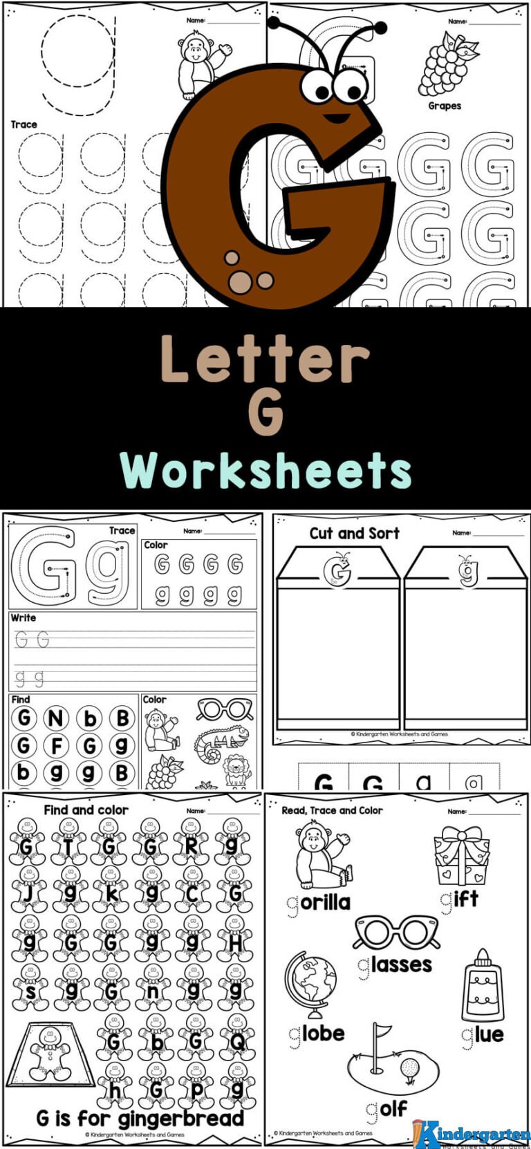 FREE Practic Tracing Letter H Worksheets for Kindergarten