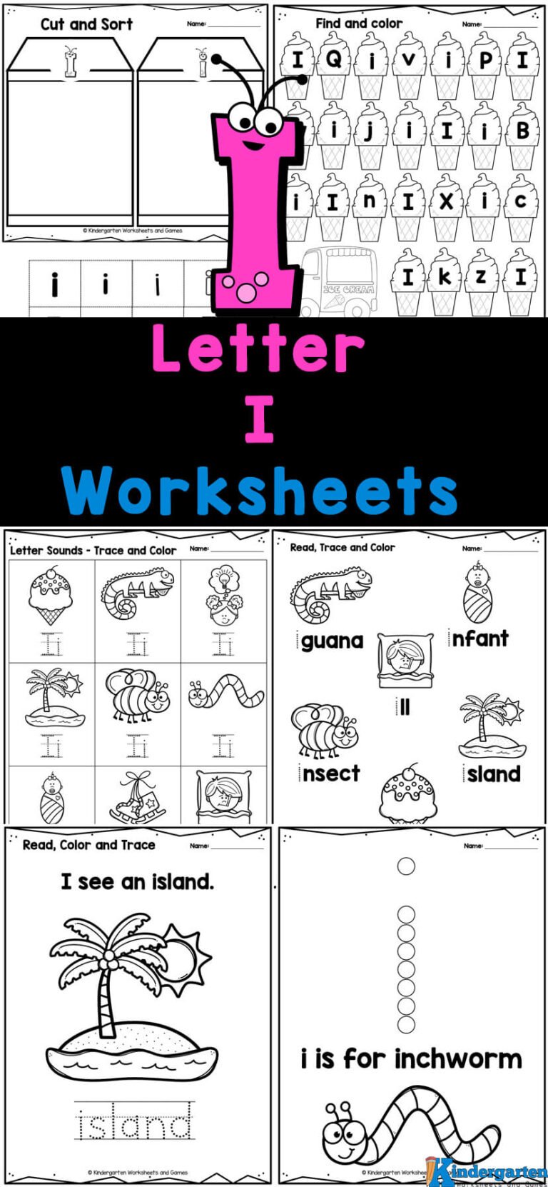 FREE Printable Letter U Worksheets for Kindergarten