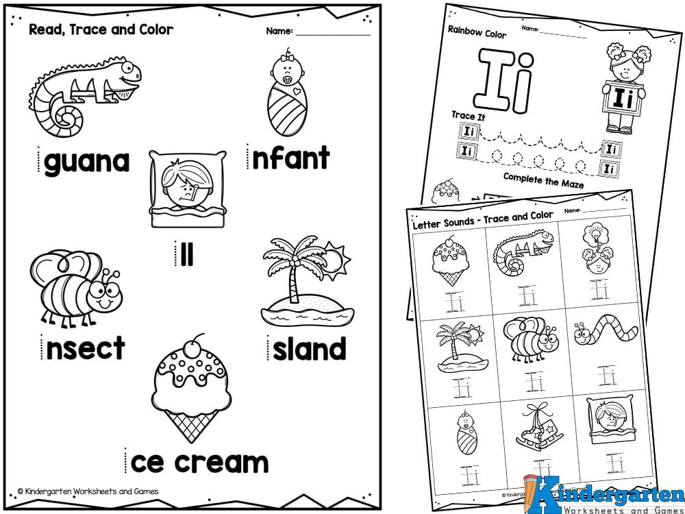 FREE Printable Letter I Worksheets for Kindergarten