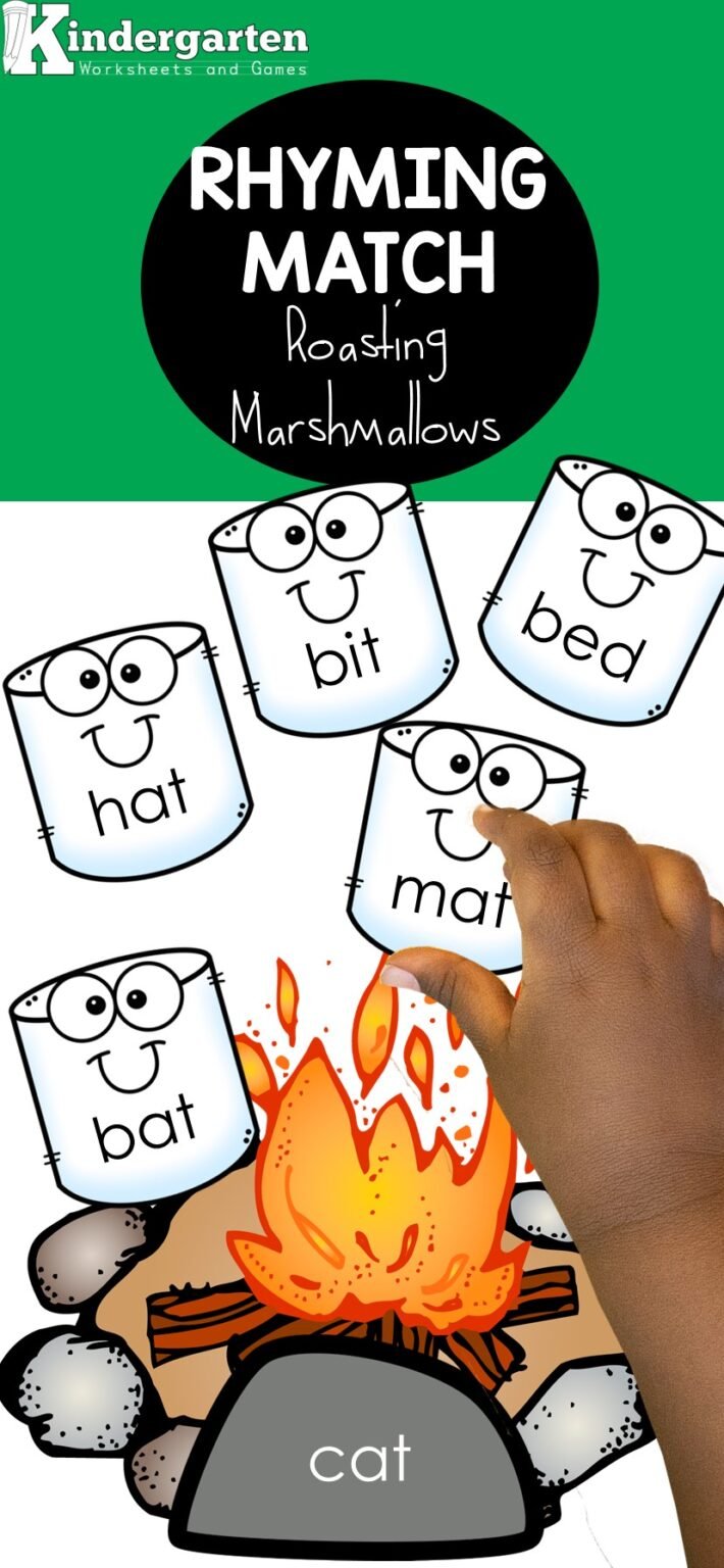 Free Match the Rhyming Words Worksheet with Matching Pictures Pages