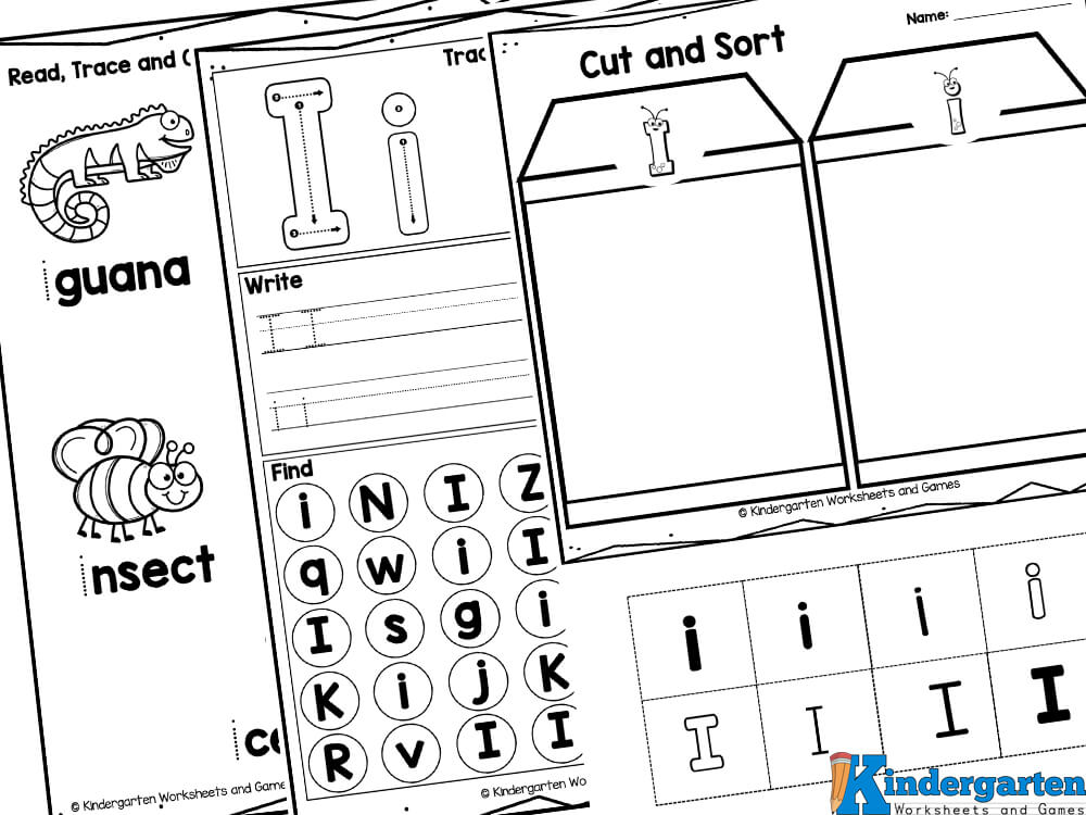 FREE Printable Letter I Worksheets for Kindergarten