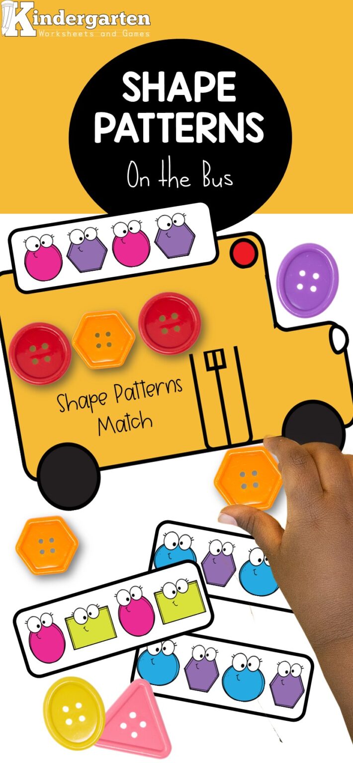 Back to School Copy the Shape Pattern Activity (Free Printable)