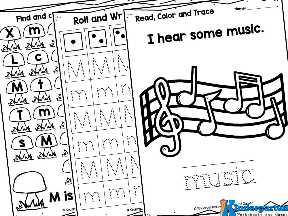 FREE Printable Letter M Worksheets for Kindergarten