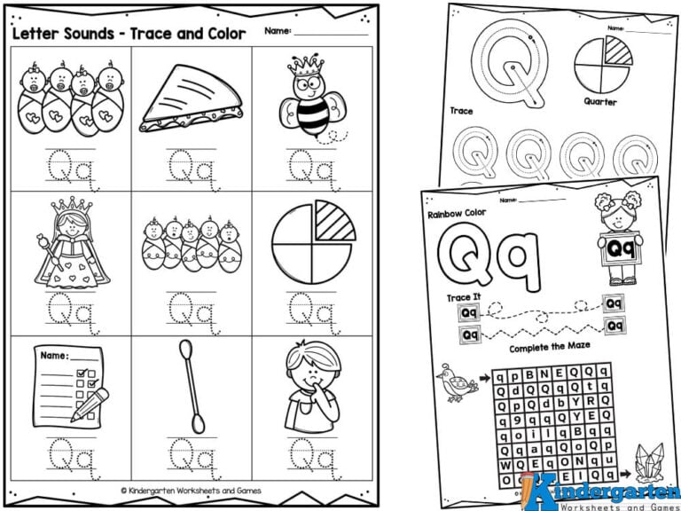 FREE Printable Letter Q Worksheets for Kindergarten