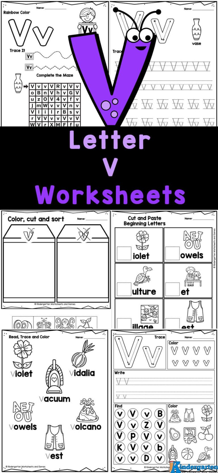 FREE Printable Letter U Worksheets for Kindergarten