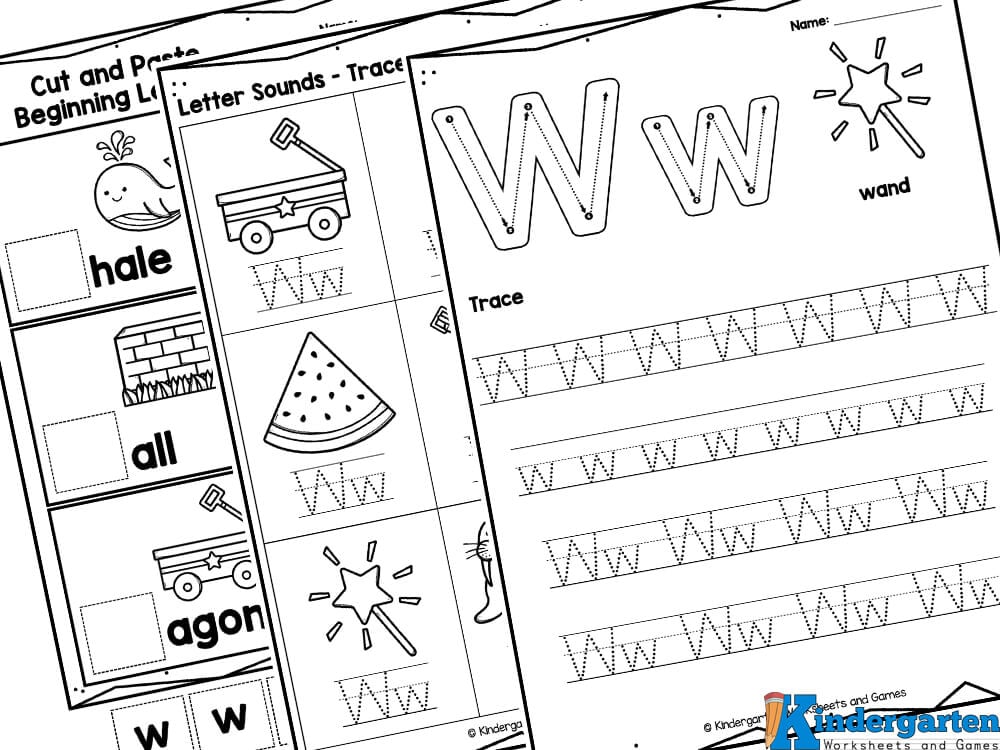 FREE Printable Letter W Worksheets for Kindergarten