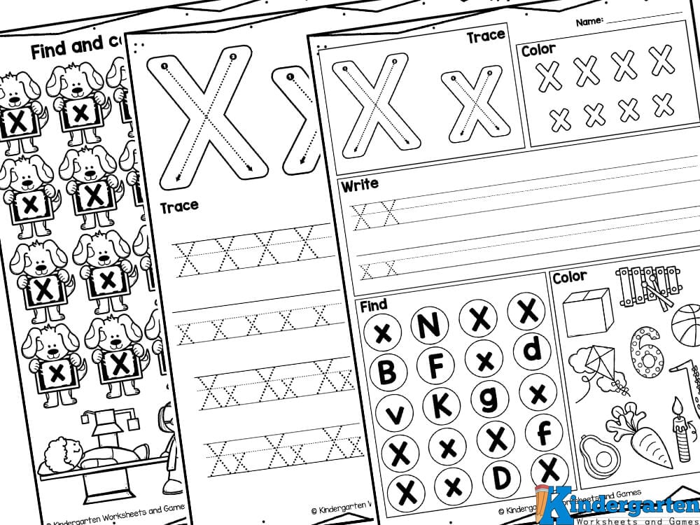 FREE Printable Letter X Worksheets for Kindergarten