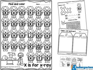 FREE Printable Letter X Worksheets for Kindergarten