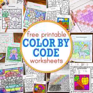 600+ pages FREE Color by Number Worksheets for Kindergarten (Alphabet ...