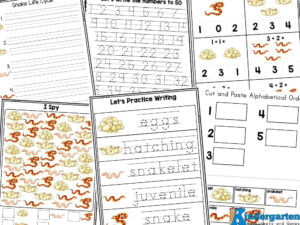 FREE Snake Life Cycle Printable Worksheets