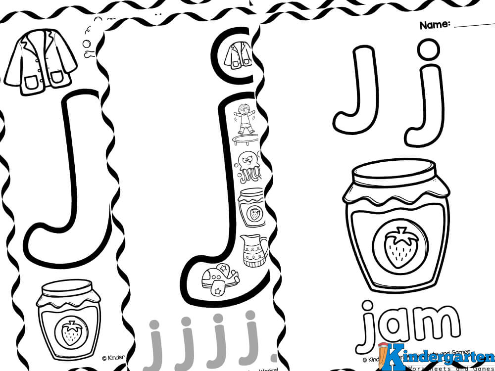 FREE Printable Letter J Coloring Pages for Pre-k and Kindergarten