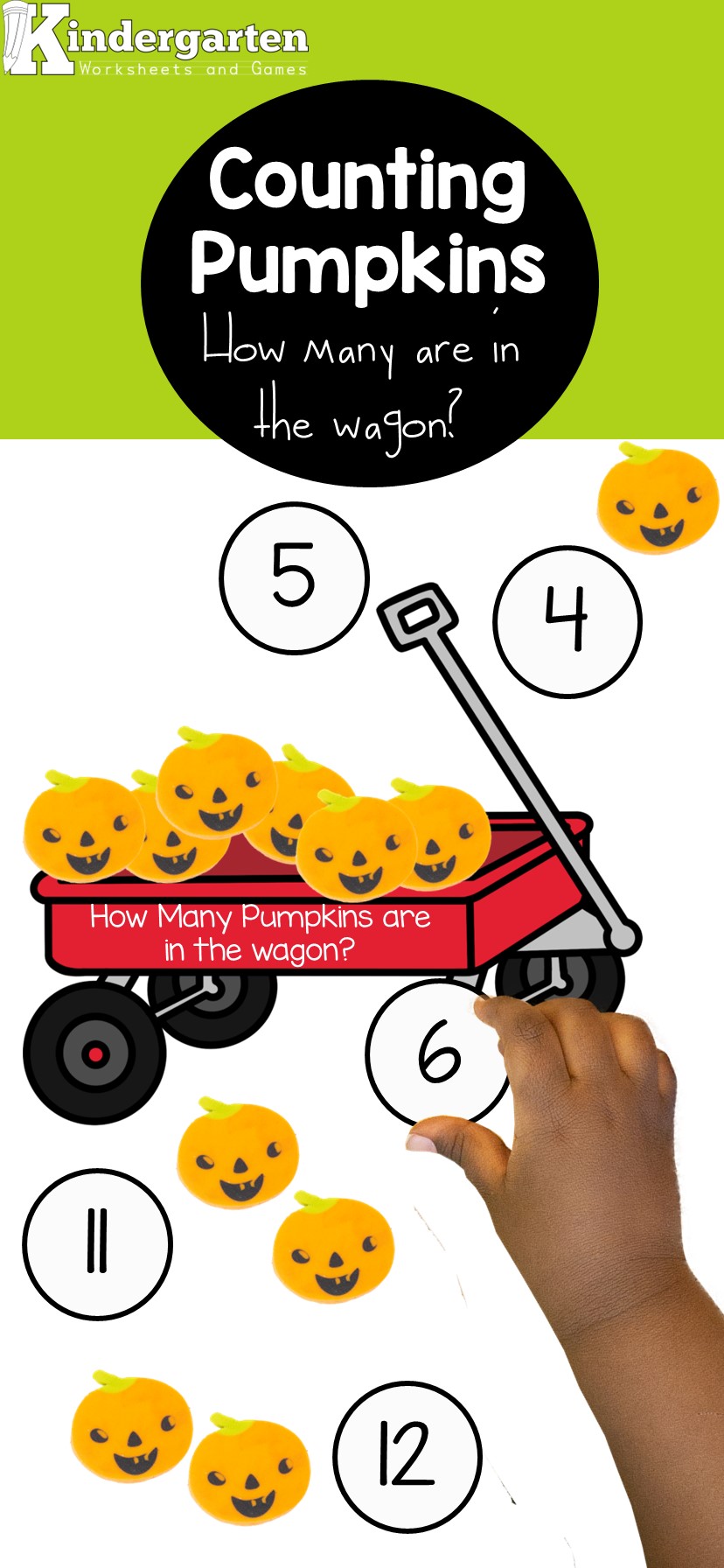 🎃 Counting Pumpkins - FREE Kindergarten Math Activity