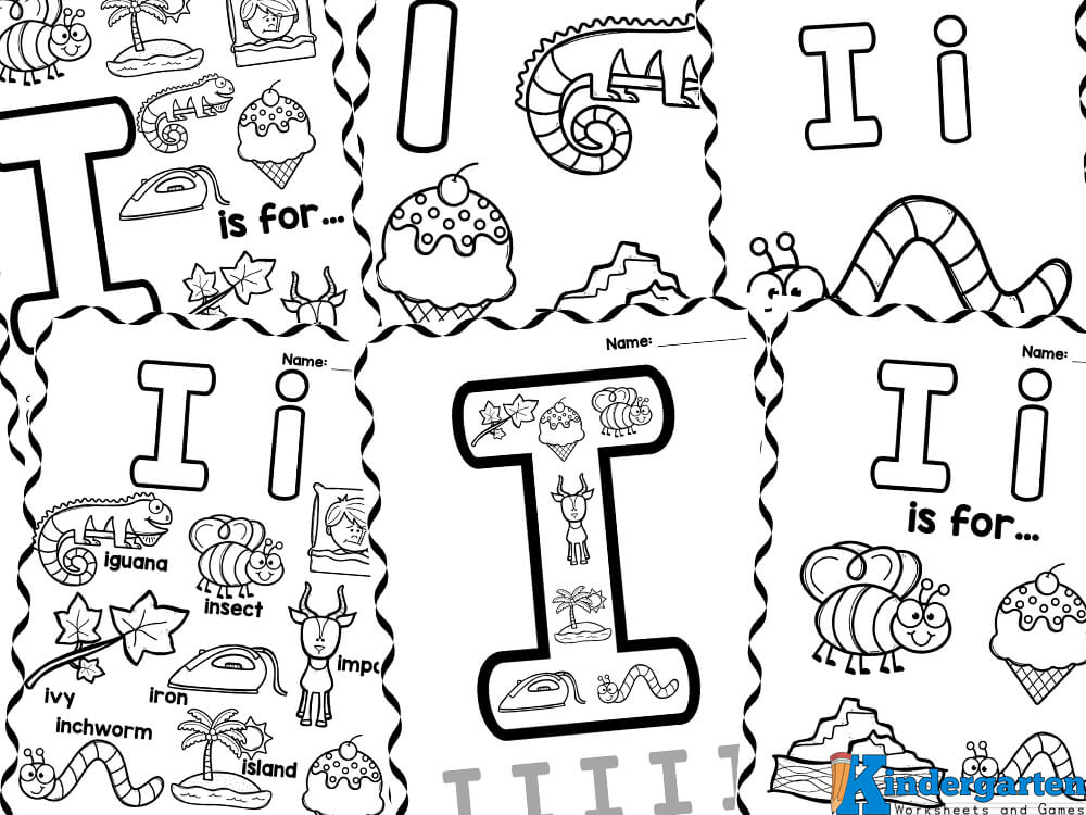 FREE Printable Letter I Coloring Sheet Pages for Kids