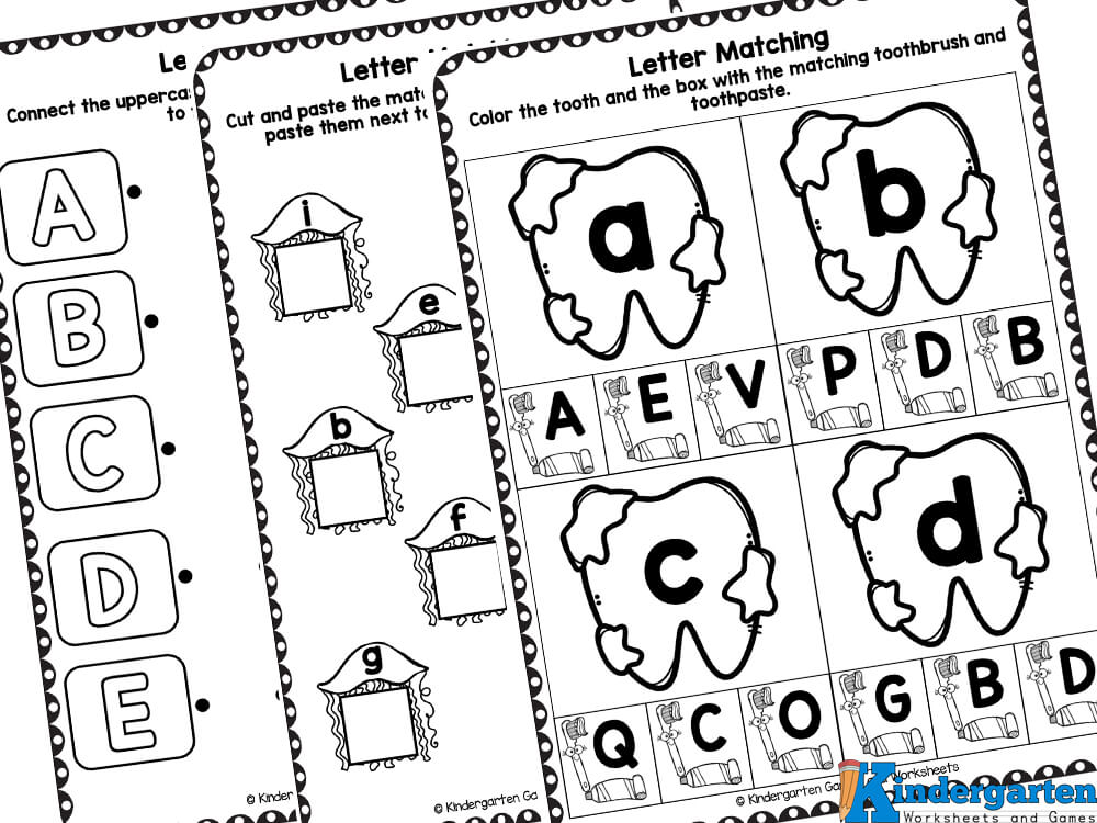 FREE Printable Alphabet Matching Worksheets for Pre-k and Kindergarten