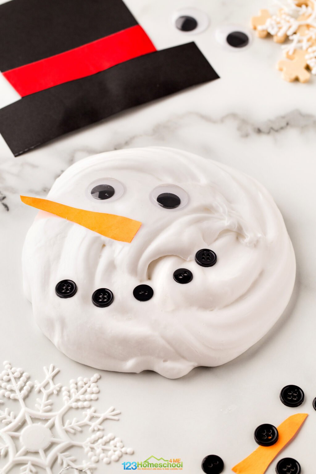 Fluffy Homemade Snow Slime Recipe - Fun Winter Activity for Kids!