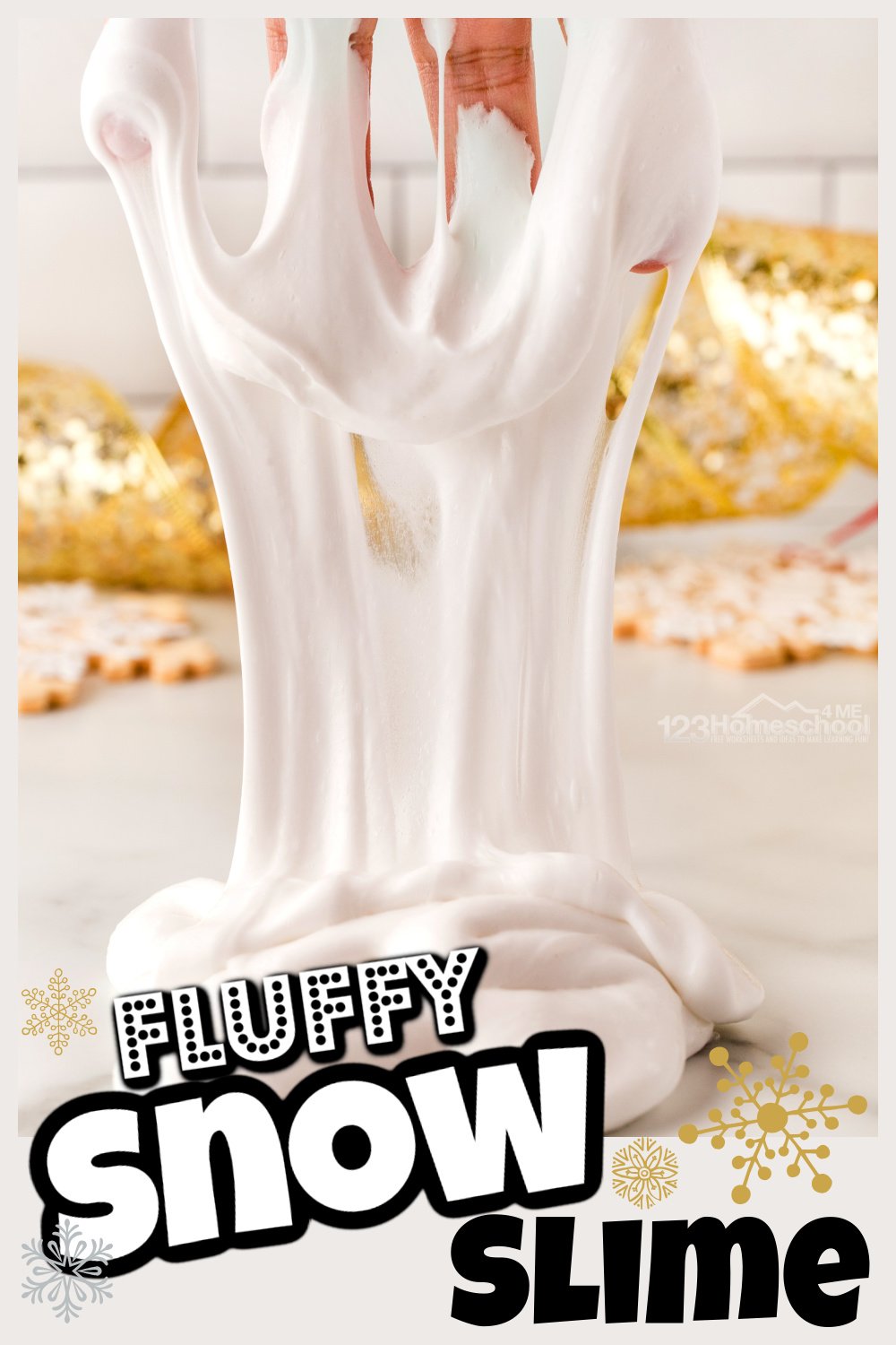 Fluffy Homemade Snow Slime Recipe - Fun Winter Activity for Kids!