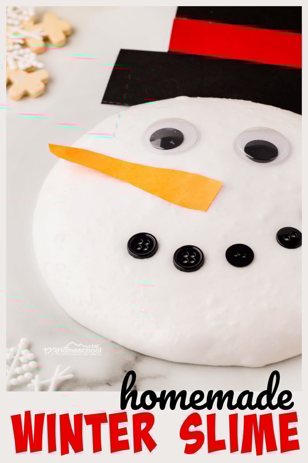 Fluffy Homemade Snow Slime Recipe - Fun Winter Activity for Kids!