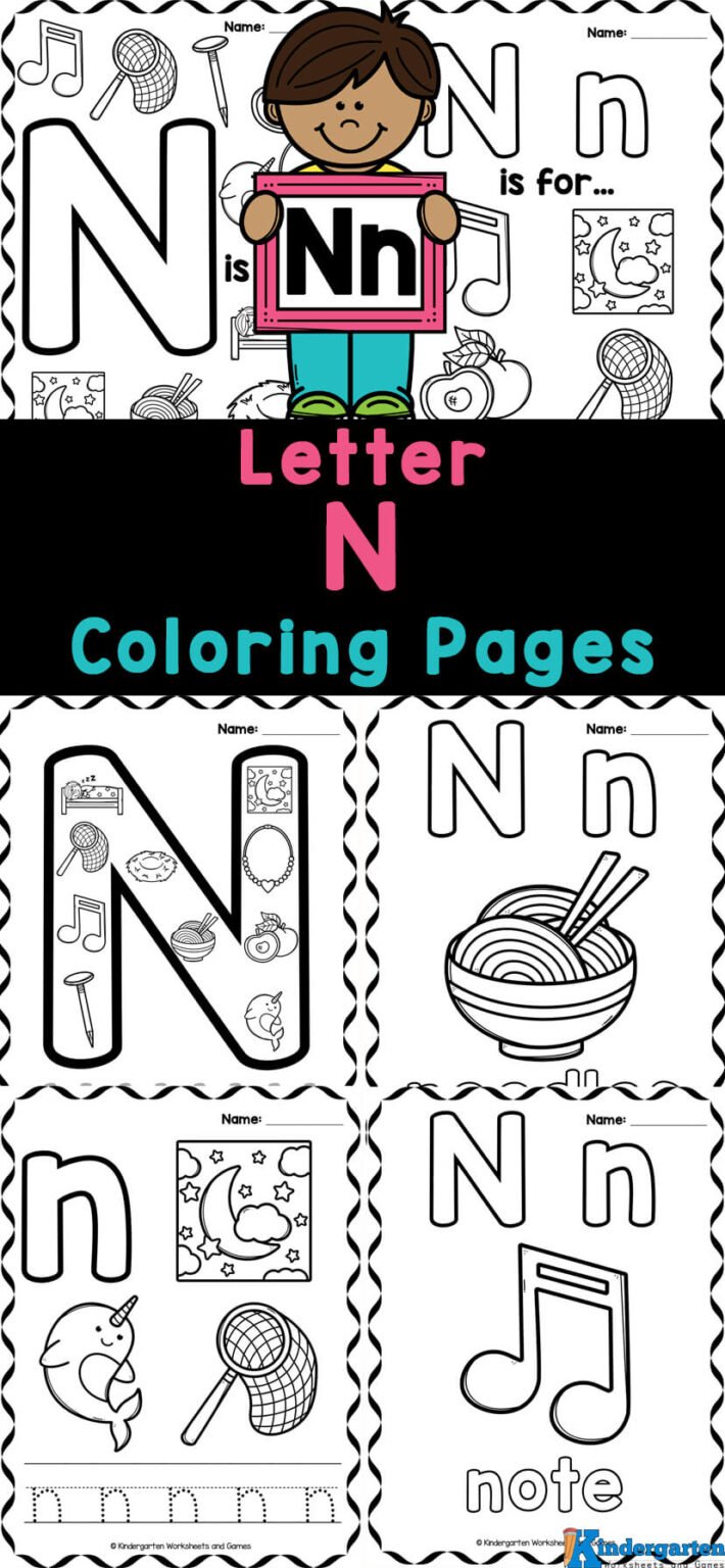 FREE Printable Letter N Coloring Pages