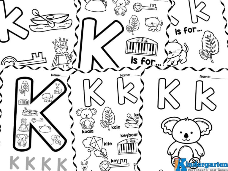 FREE Printable Letter K Coloring Pages