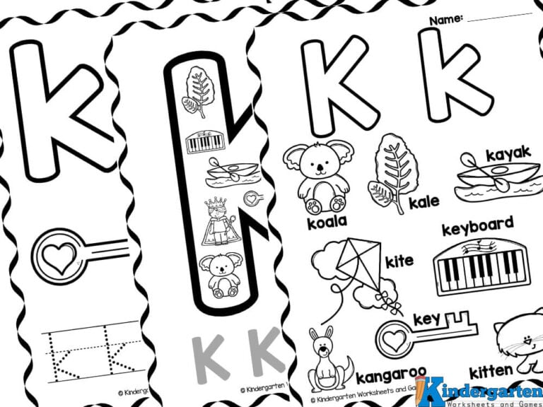 FREE Printable Letter K Coloring Pages