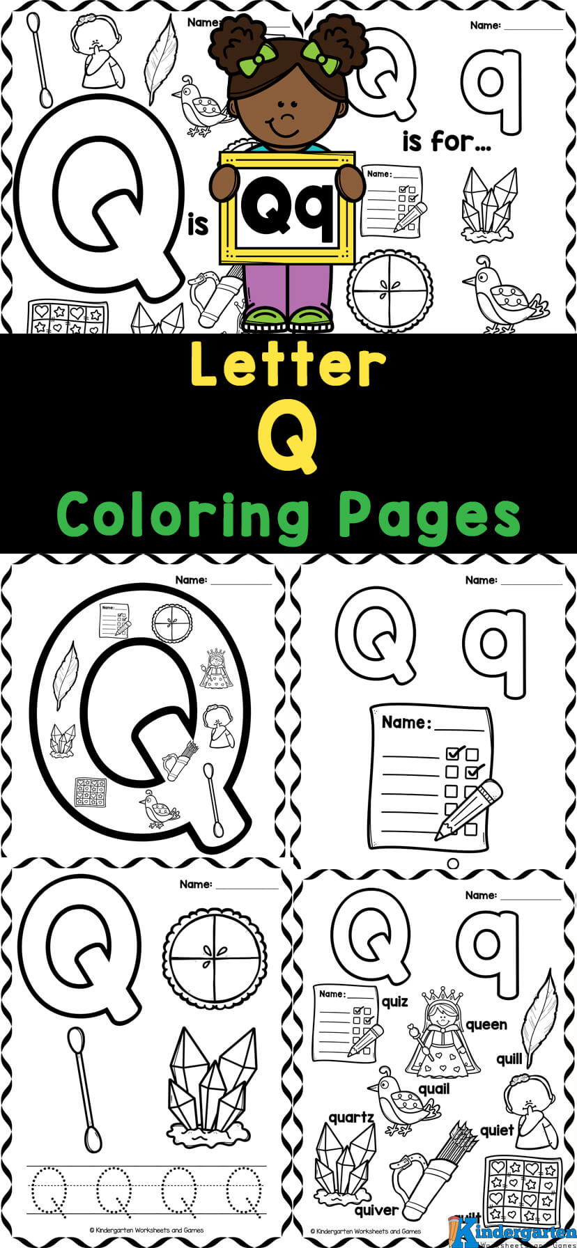 FREE Printable Letter Q Coloring Pages