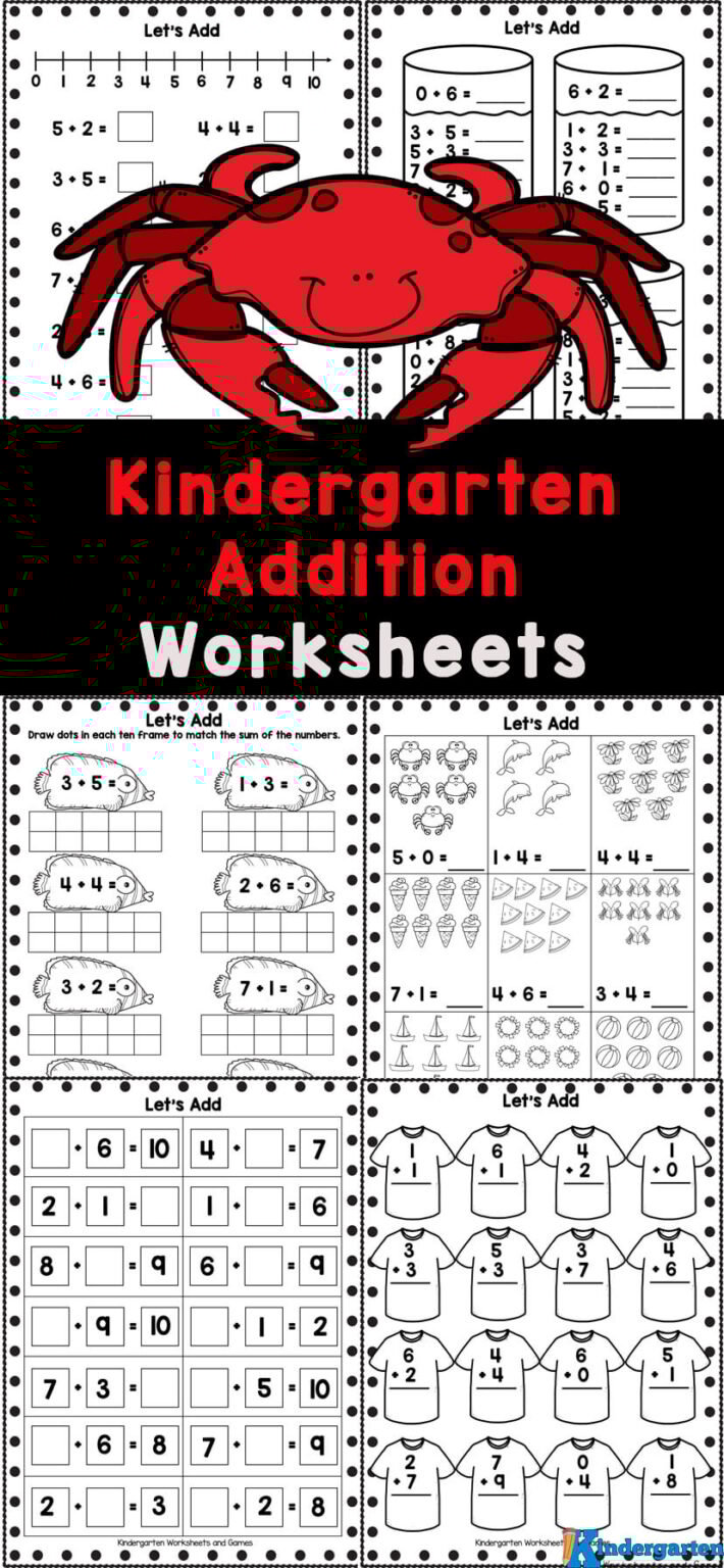 Free Printable Addition Word Problems Math Worksheets for Kindergarten
