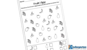 FREE Printable Fruit Worksheets for Kindergarten
