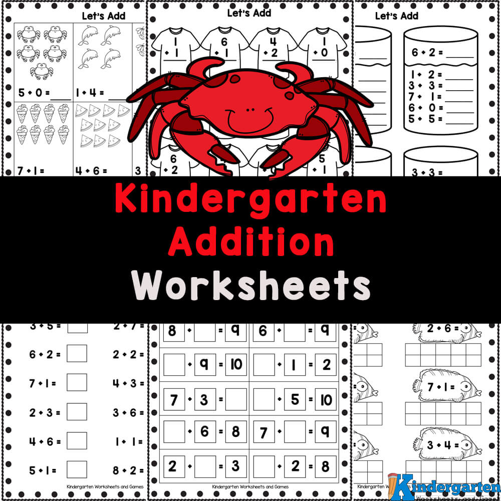Kindergarten Math Worksheets Addition Printable Free Math Addition