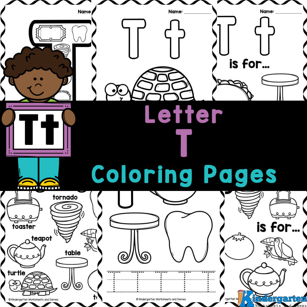 Letter T Worksheets And Coloring Pages For Preschoolers ABC Coloring