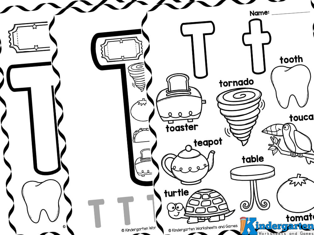 Letter T Coloring Pages