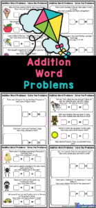 Free Printable Addition Word Problems Math Worksheets for Kindergarten