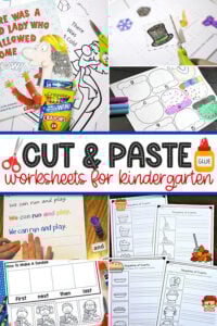 FREE Cut and Paste Worksheets for Preschoolers and Kindergarten
