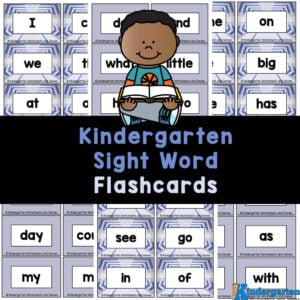 FREE Printable Kindergarten Sight Word Flashcards (List of 100 Words to ...