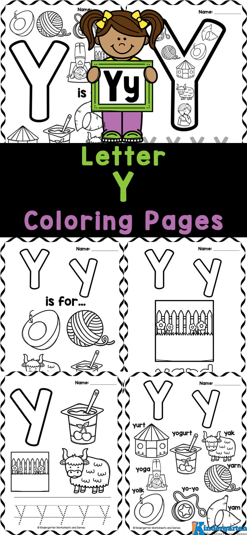 FREE Printable Letter Y Coloring Pages for Kids