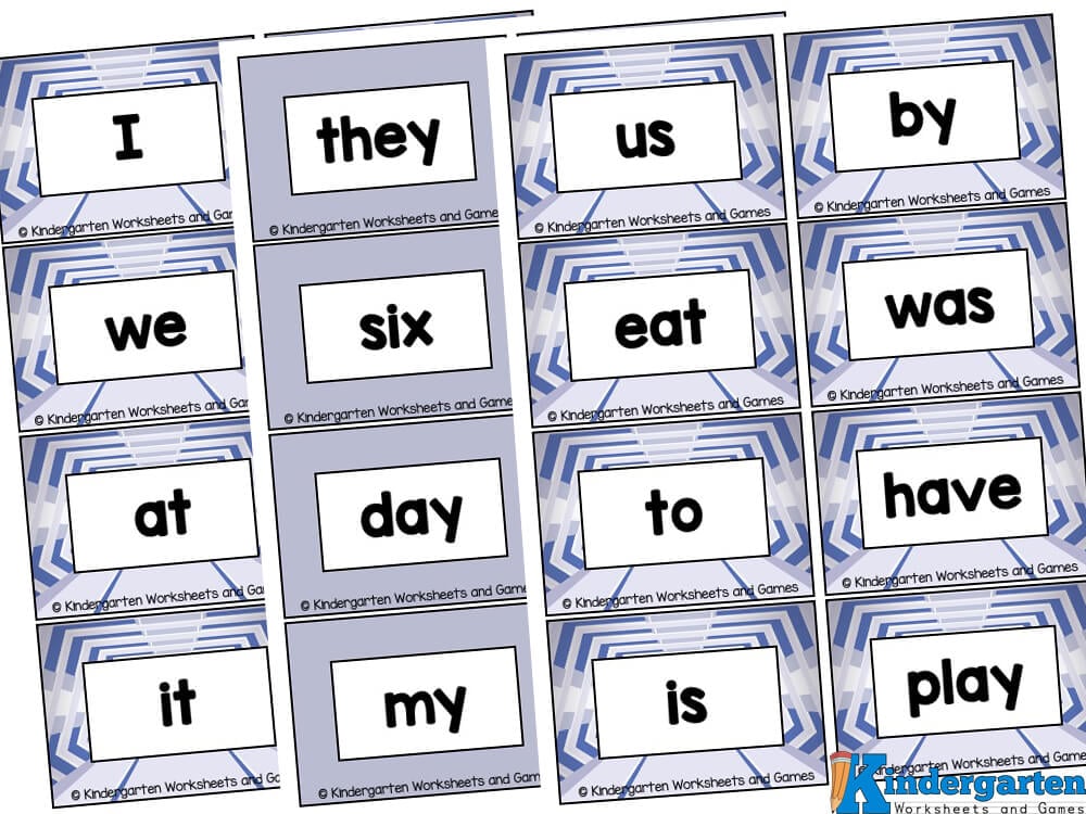 FREE Printable Kindergarten Sight Word Flashcards (List of 100 Words to ...