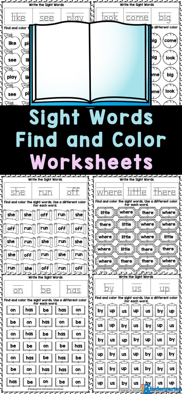 FREE Printable Kindergarten Sight Word Flashcards (List of 100 Words to ...