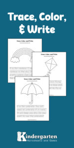 FREE Trace and Write - Kindergarten Tracing Worksheets
