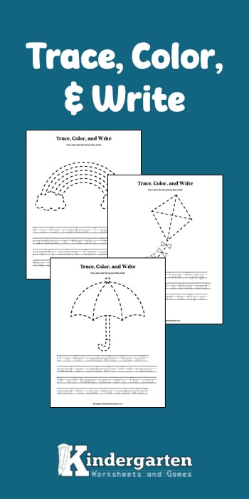 FREE Trace and Write - Kindergarten Tracing Worksheets