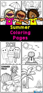 Free Summer Coloring Pages Printables pdf for Kindergarten