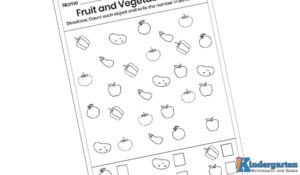 Free Kindergarten Fruits and Vegetables Worksheets