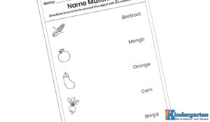 Free Kindergarten Fruits and Vegetables Worksheets