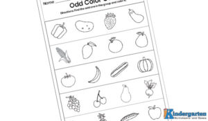 Free Kindergarten Fruits and Vegetables Worksheets