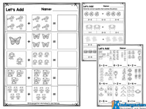 Addition with Pictures for Kindergarten - Free Math Worksheets