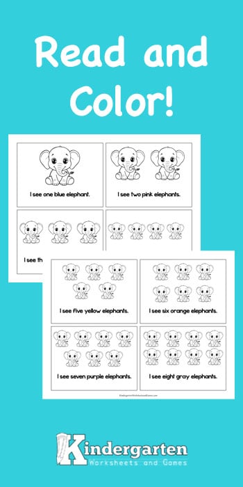 🐘 FREE Count and Color Elephant Printable Activity